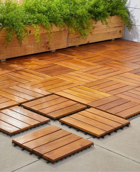 30x30 teak wood tiles - El Helow Decor